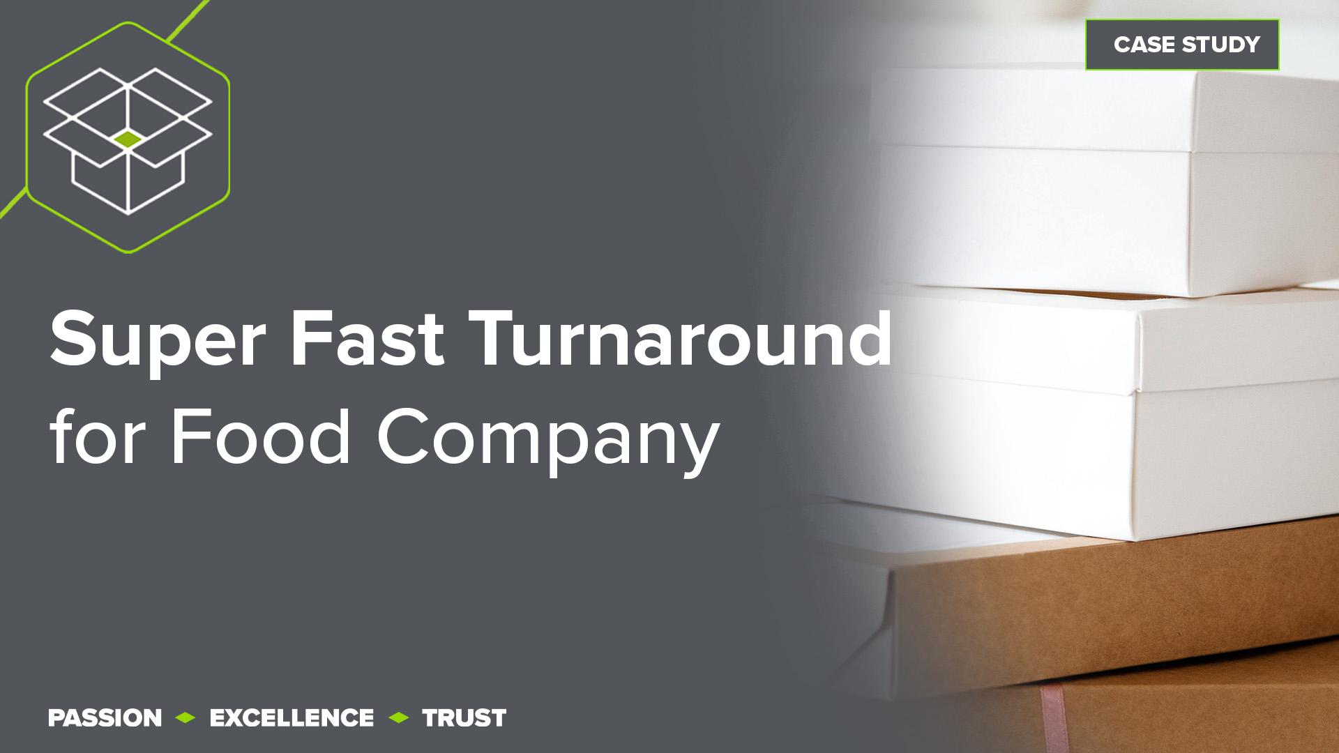 Super Fast Turnaround for Food Service Company - Sandland Packaging